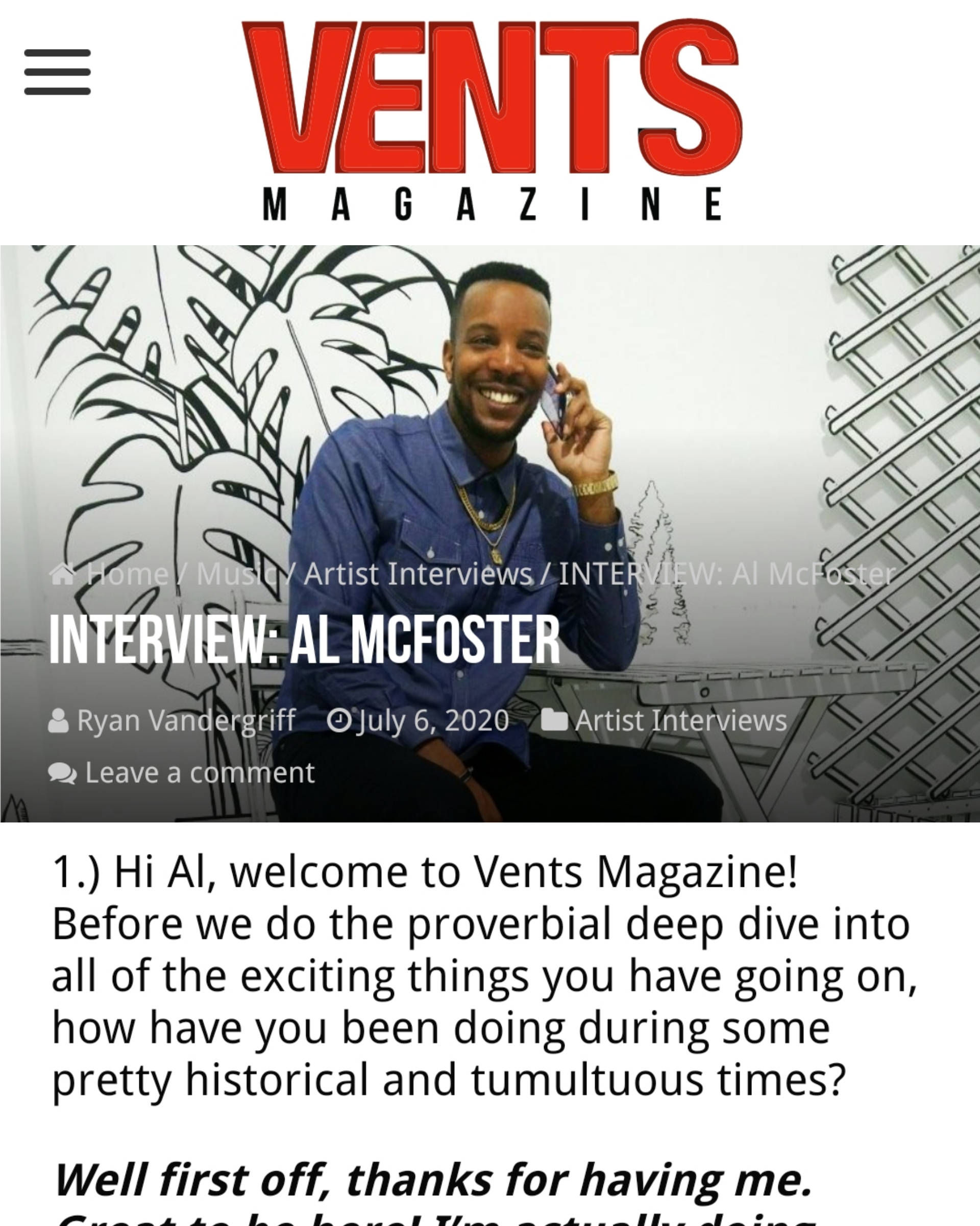 Press | AL McFOSTER - Actor & DJ